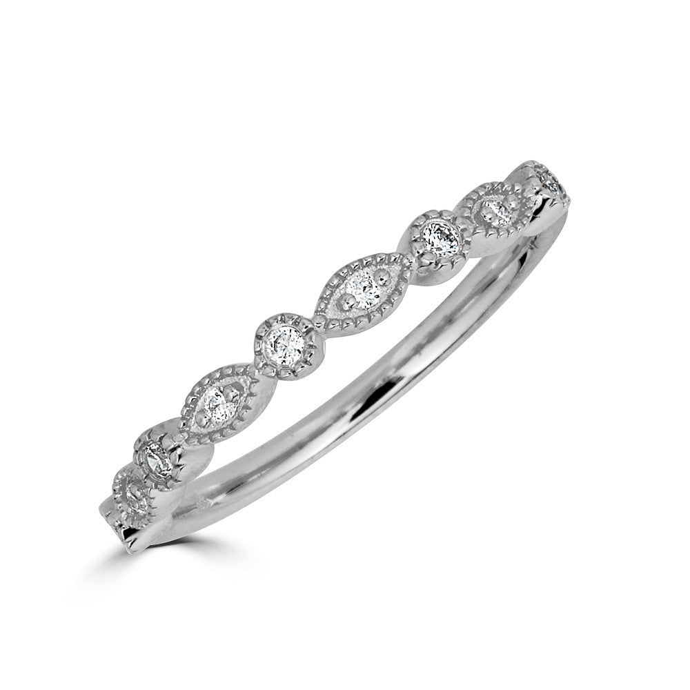 14K STACKABLE BAND MARQUIS AND ROUND – ENAZ